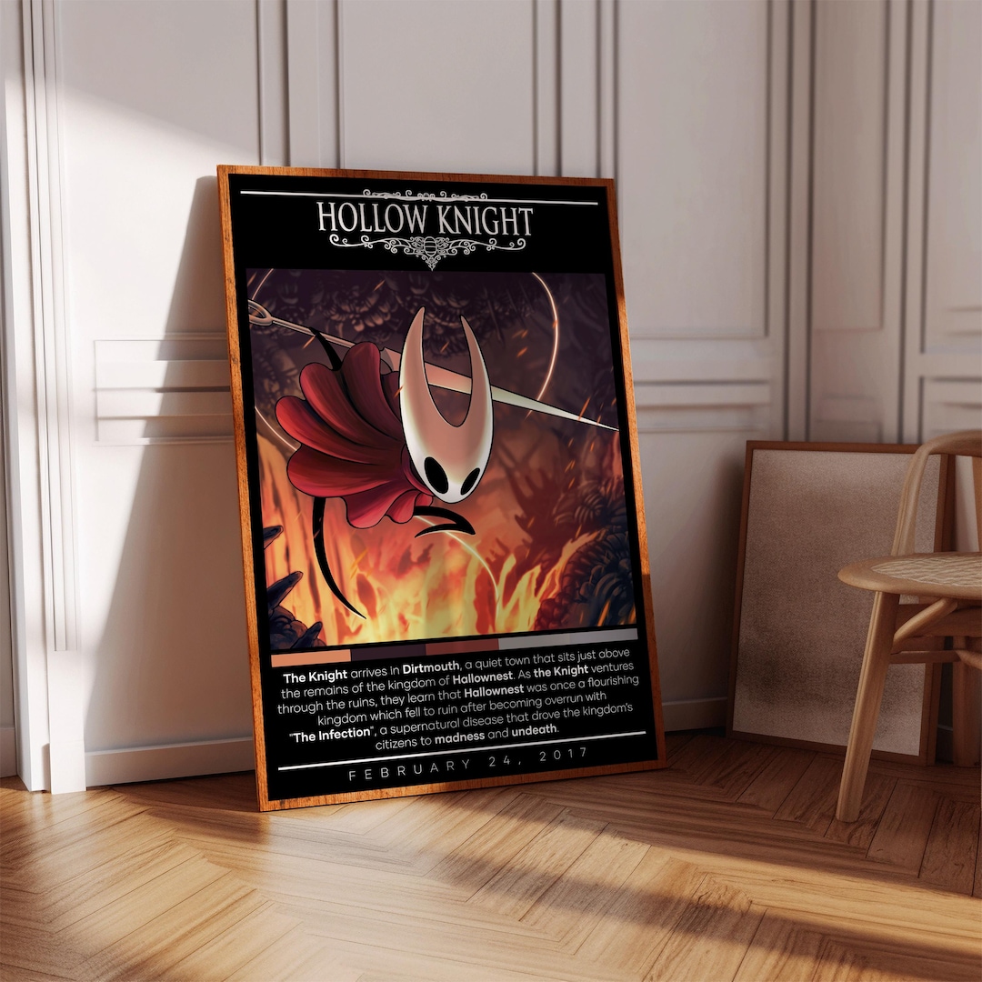 Hollow Knight Poster Print | Gaming Poster | 3 Colors | Gaming Decor ...