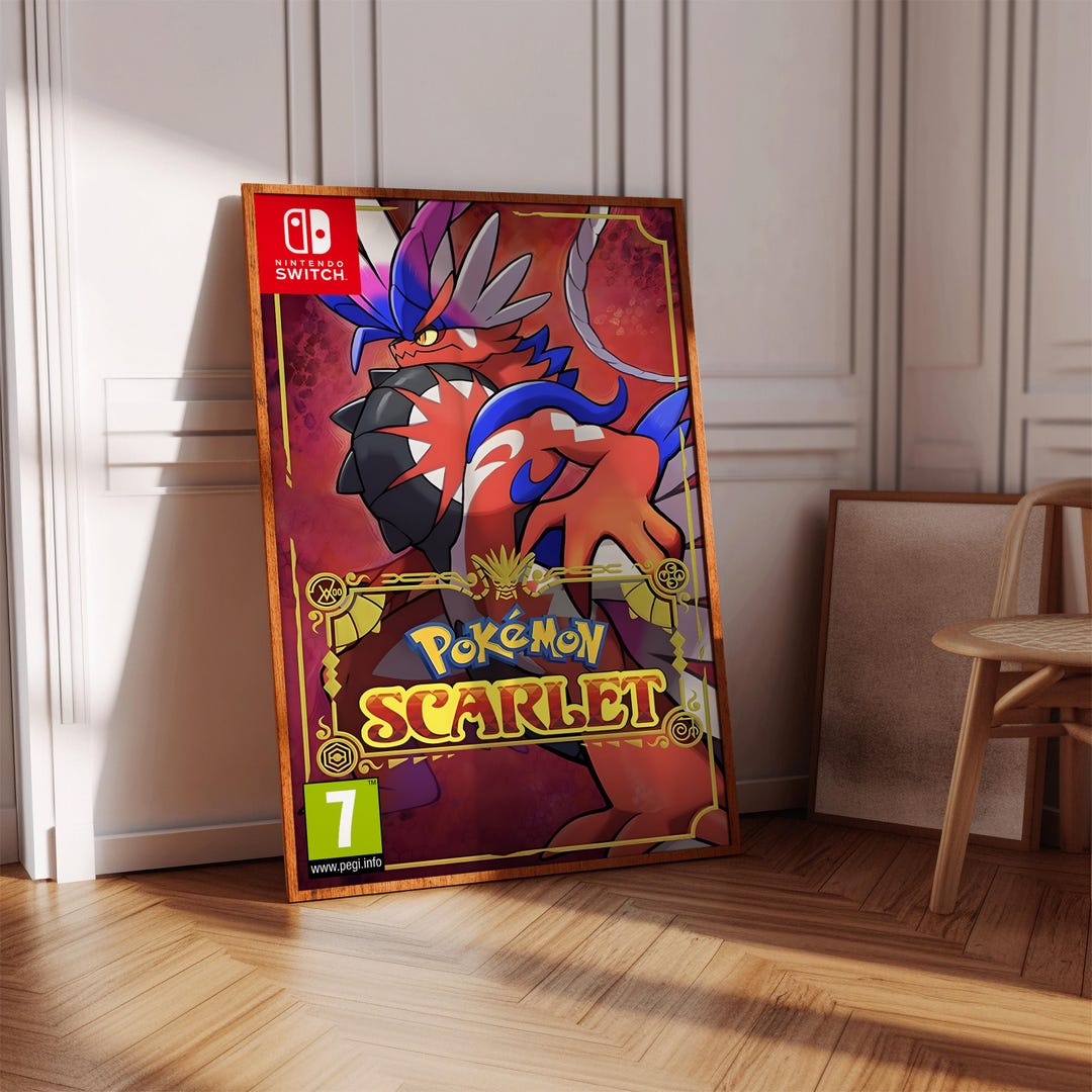 Pokemon Scarlet Poster Print | Gaming Poster | Gaming Decor | Video ...