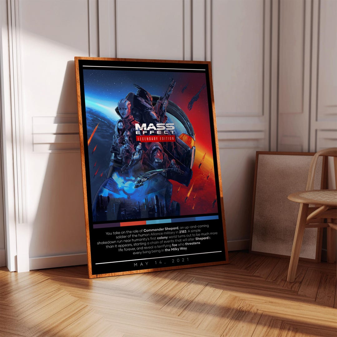 Mass Effect Legendary Edition Poster Print | Gaming Poster | 3 Colors ...