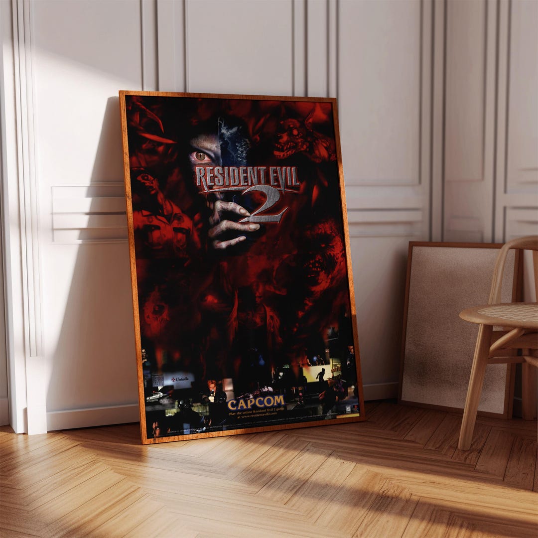 Resident Evil 2 Poster Print | Gaming Poster | Gaming Decor | Video ...