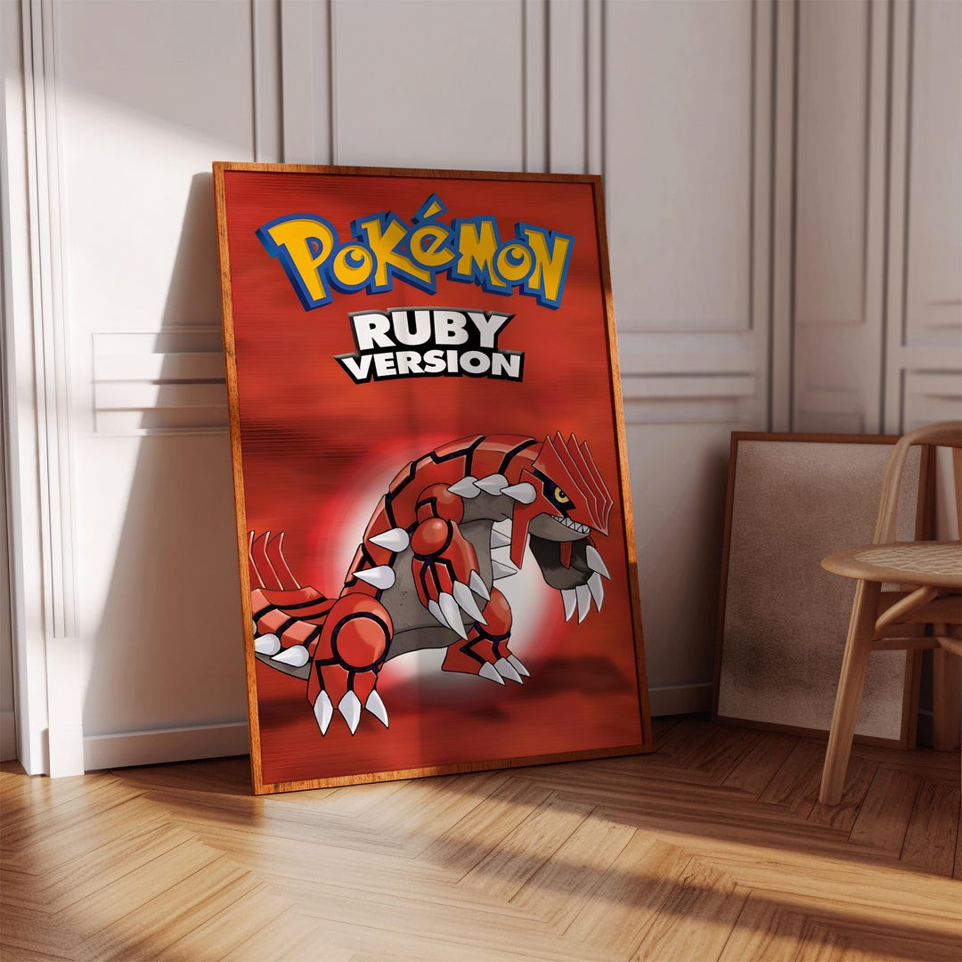 Pokemon Rubin Poster Druck Gaming Poster Spiele Dekor Videospiel Poster ...