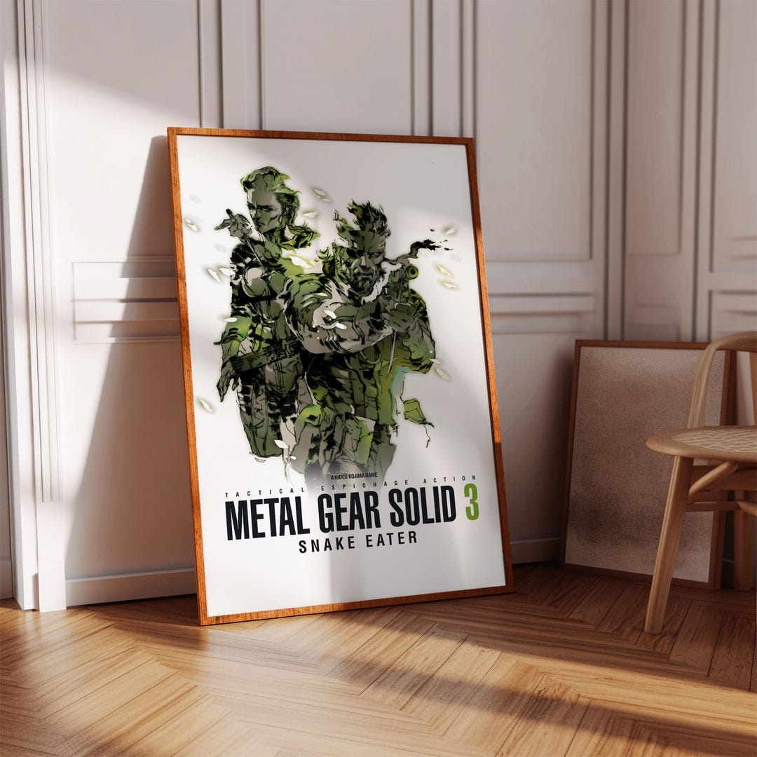 Metal Gear Solid 3 Poster Print | Gaming Poster | Gaming Decor | Video ...