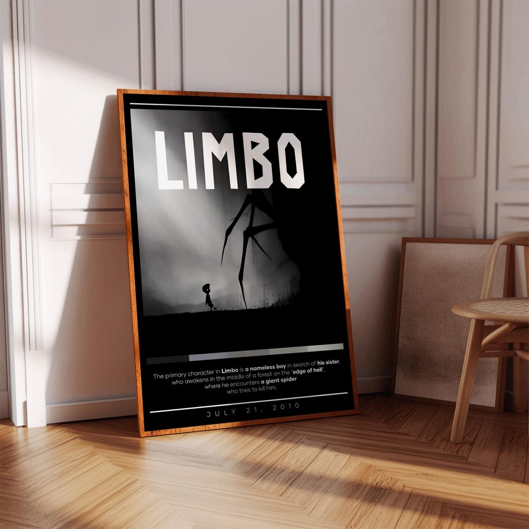 Limbo Poster Print | Gaming Poster | 3 Colors | Gaming Decor | Video ...