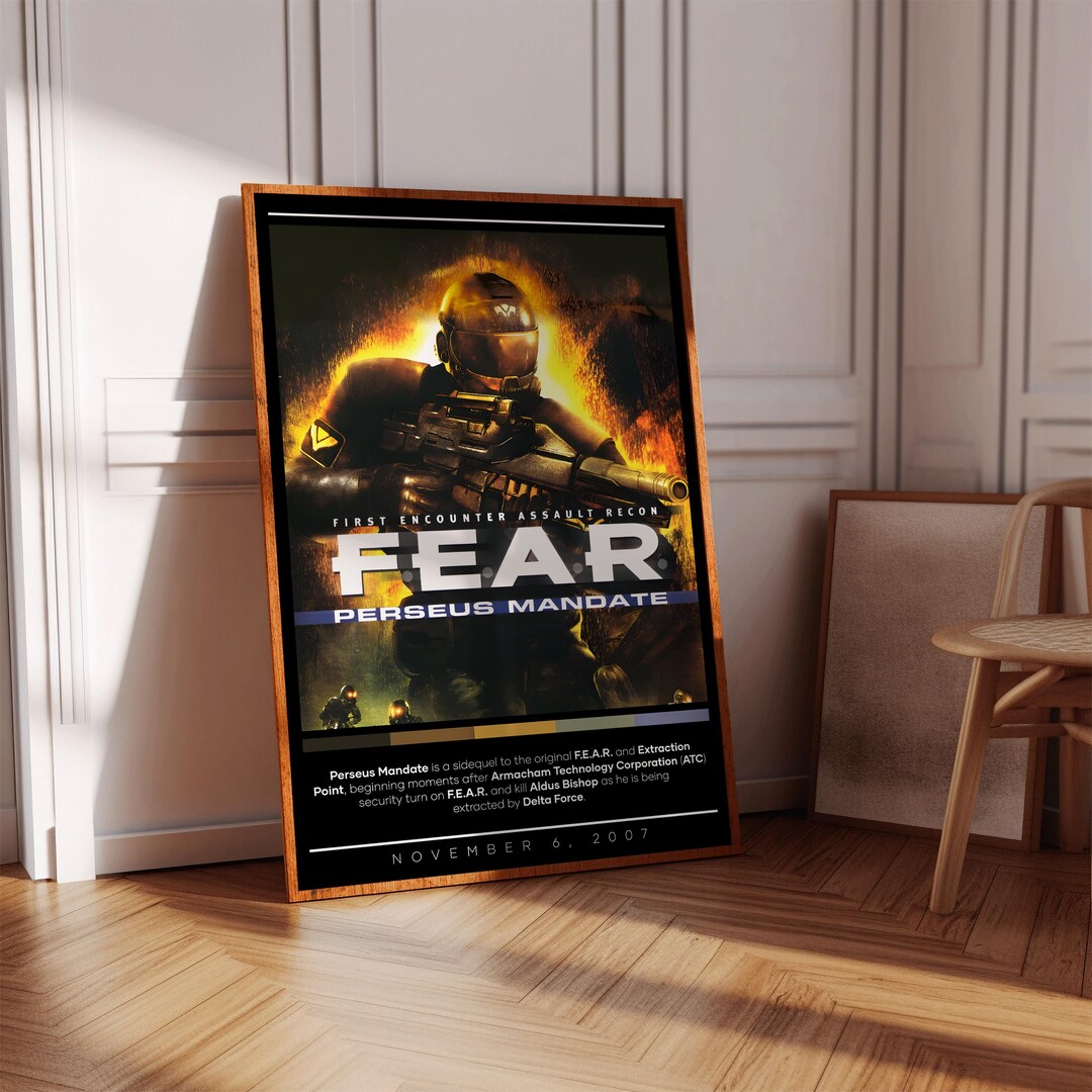 FEAR Perseus Mandate Poster Print | Gaming Poster | 3 Colors | Gaming ...