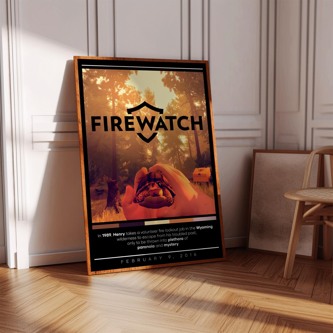 Firewatch Poster Print | Gaming Poster | 3 Colors | Gaming Decor ...