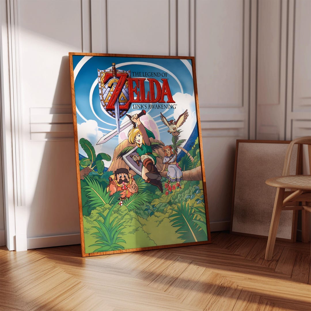 The Legend of Zelda Link's Awakening Poster Print | Gaming Poster ...