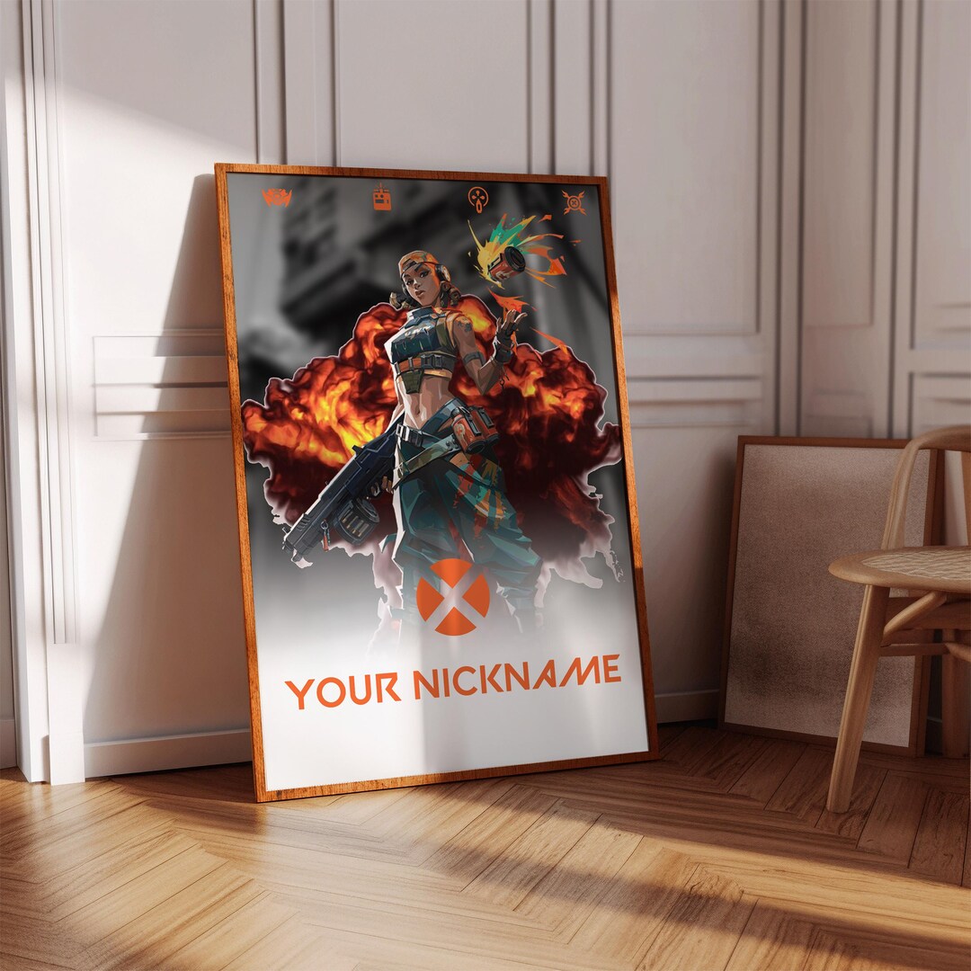 Valorant Raze Poster Print | Gaming Poster | 3 Colors | Gaming Decor ...