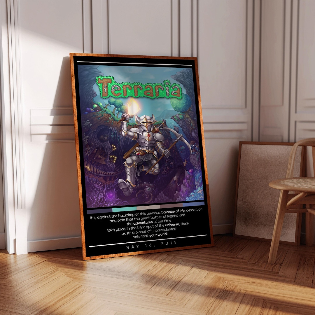 Terraria Poster Print | Gaming Poster | 3 Colors | Gaming Decor | Video ...