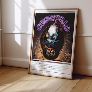 Oddworld Abe's Oddysee Poster Print | Gaming Poster | 3 Colors | Gaming ...