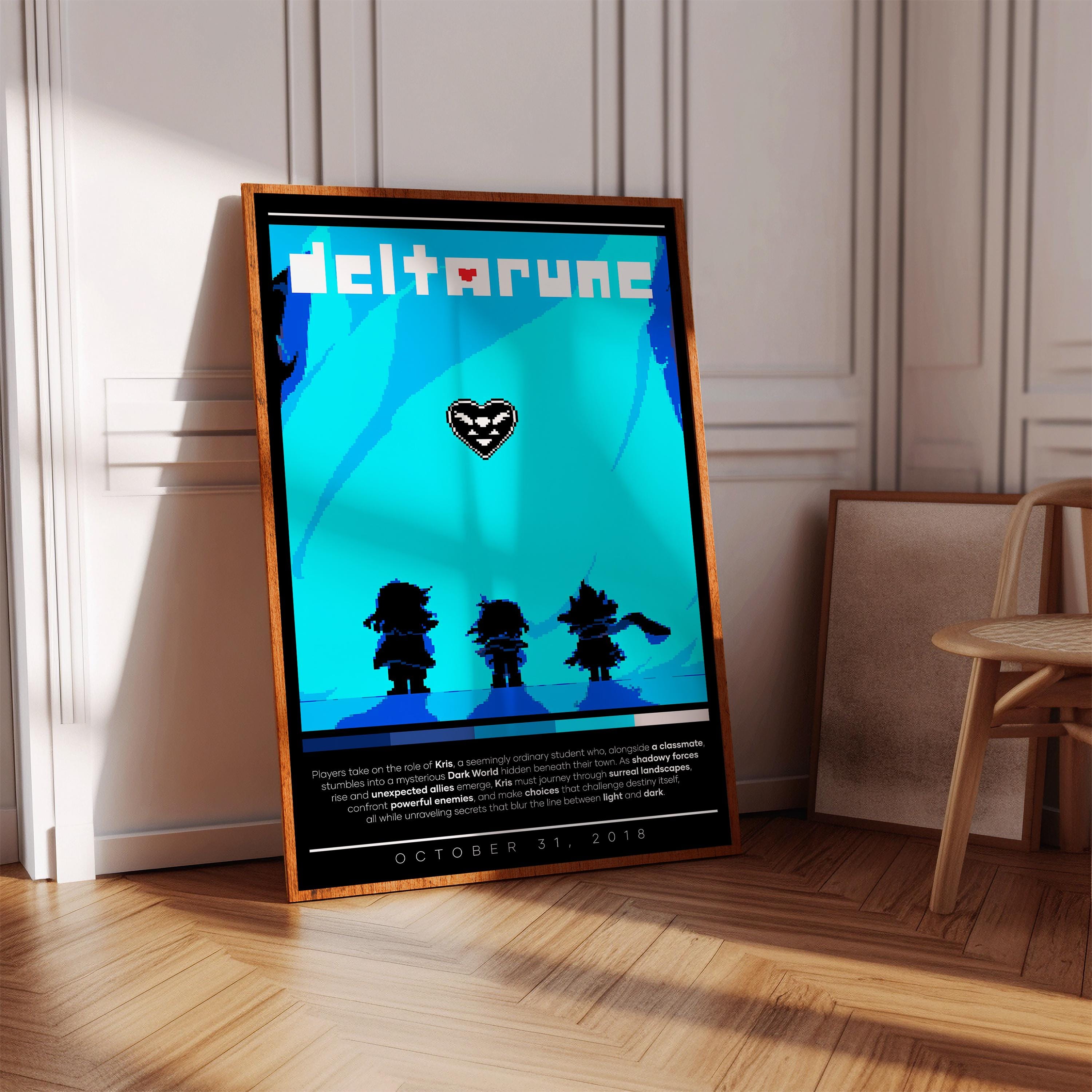 Deltarune Poster Print | Gaming Poster | 3 Colors | Gaming Decor ...