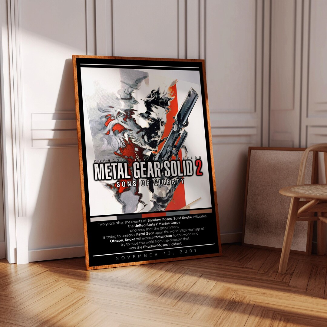Metal Gear Solid 2 Sons of Liberty Poster Print | Gaming Poster | 3 ...