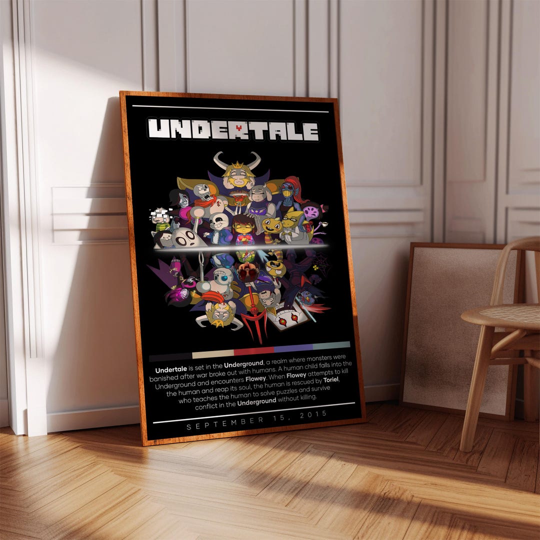 Undertale Poster Print | Gaming Poster | 3 Colors | Gaming Decor ...