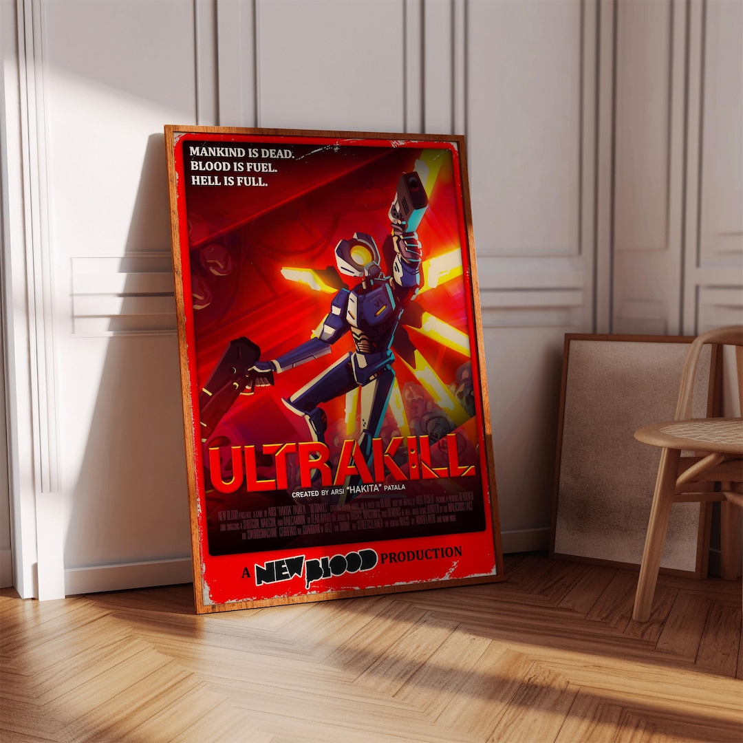 Ultrakill Poster Print | Gaming Poster | Gaming Decor | Video Game ...