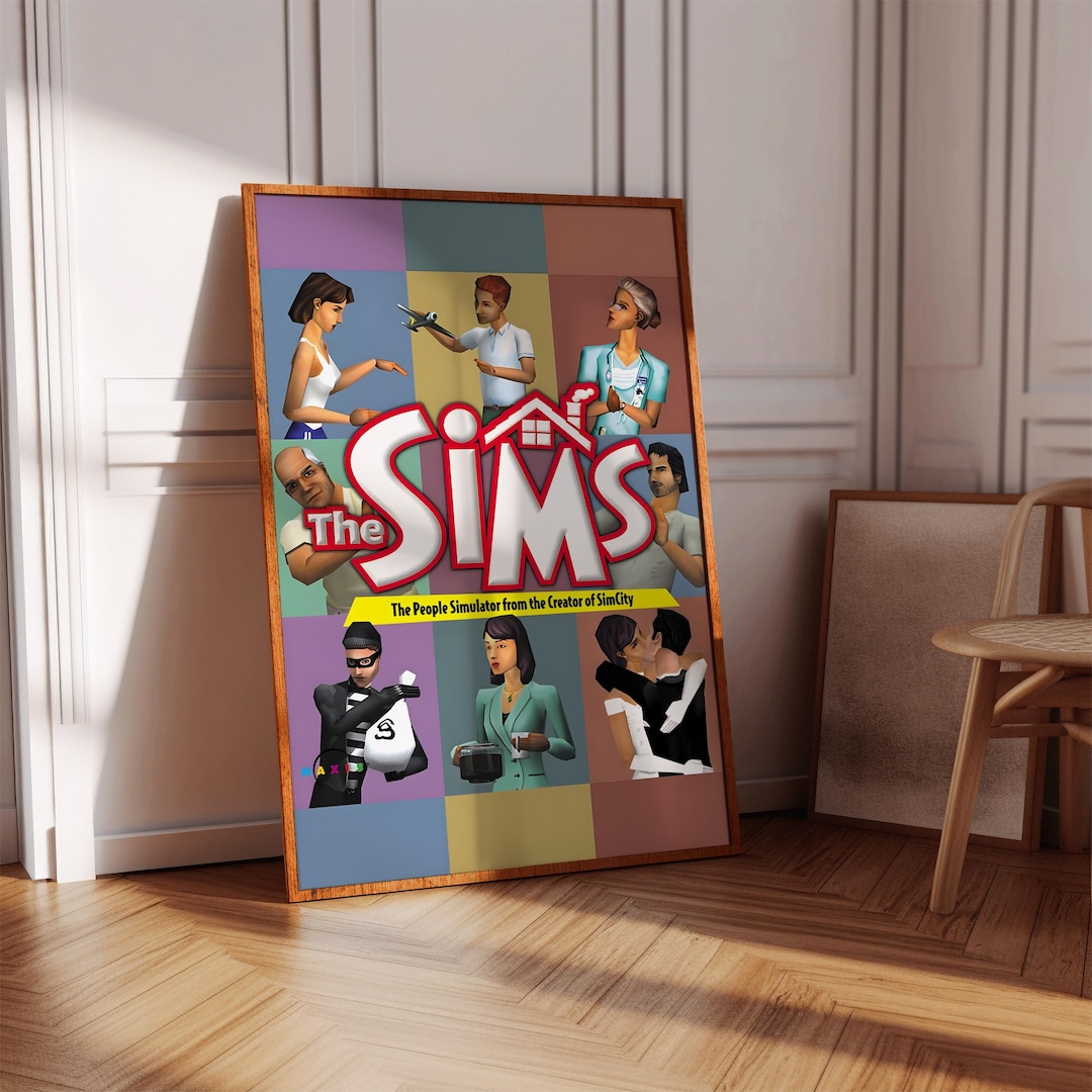 The Sims Poster Print | Gaming Poster | Gaming Decor | Video Game ...