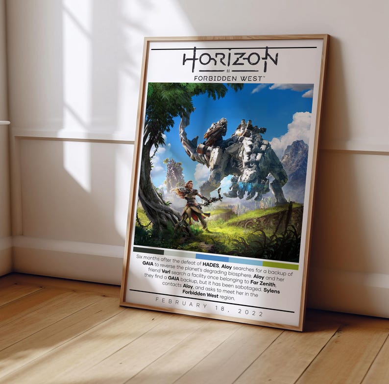 Horizon Forbidden West Poster Print | Gaming Poster | 3 Colors | Gaming ...