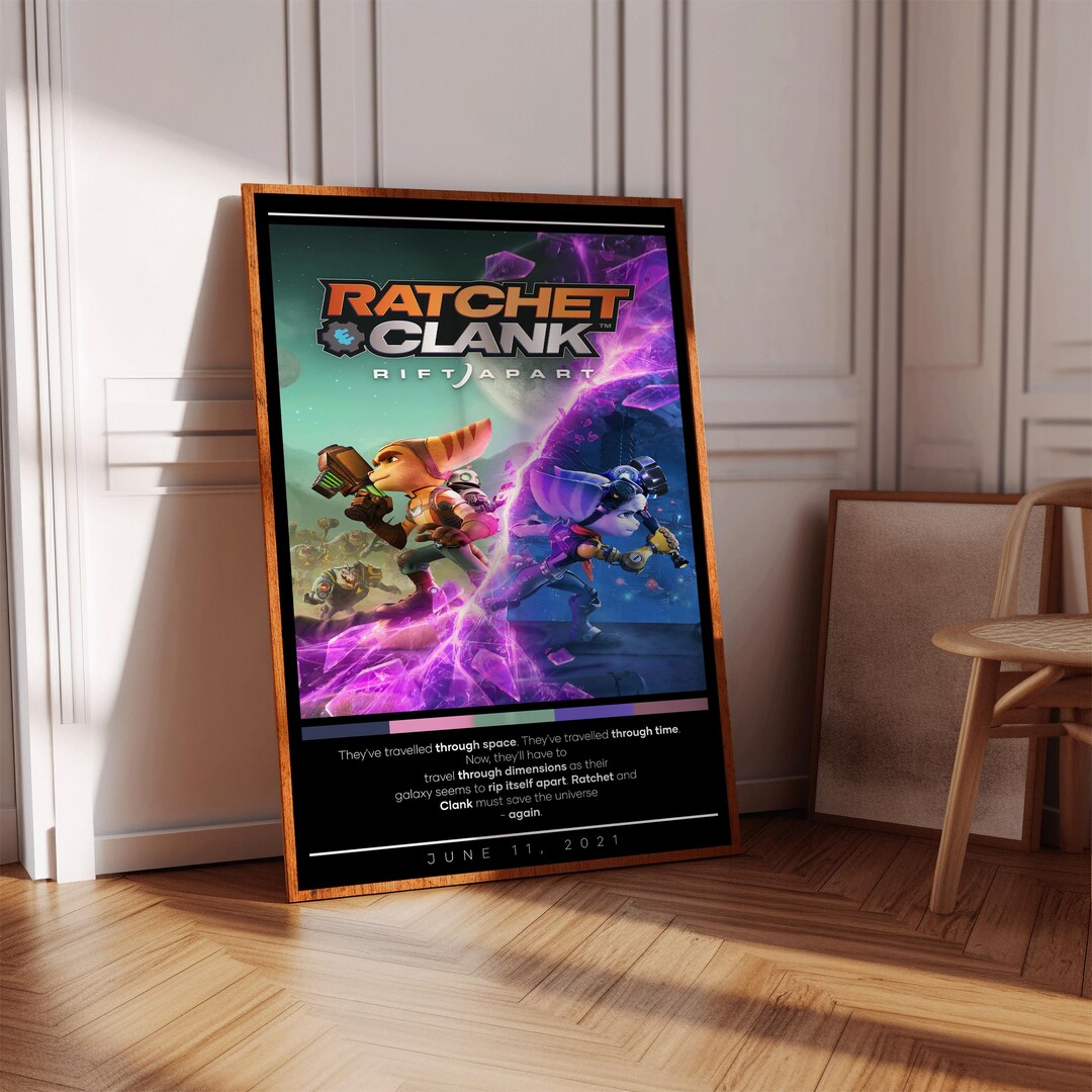 Ratchet and Clank Rift Apart Poster Print | Gaming Poster | 3 Colors ...