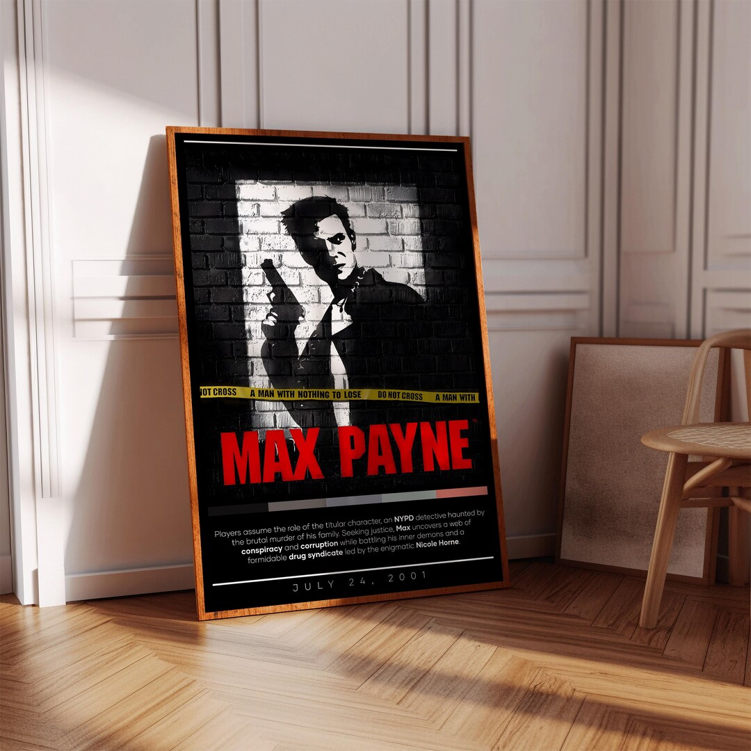 Max Payne Poster Print | Gaming Poster | 3 Colors | Gaming Decor ...