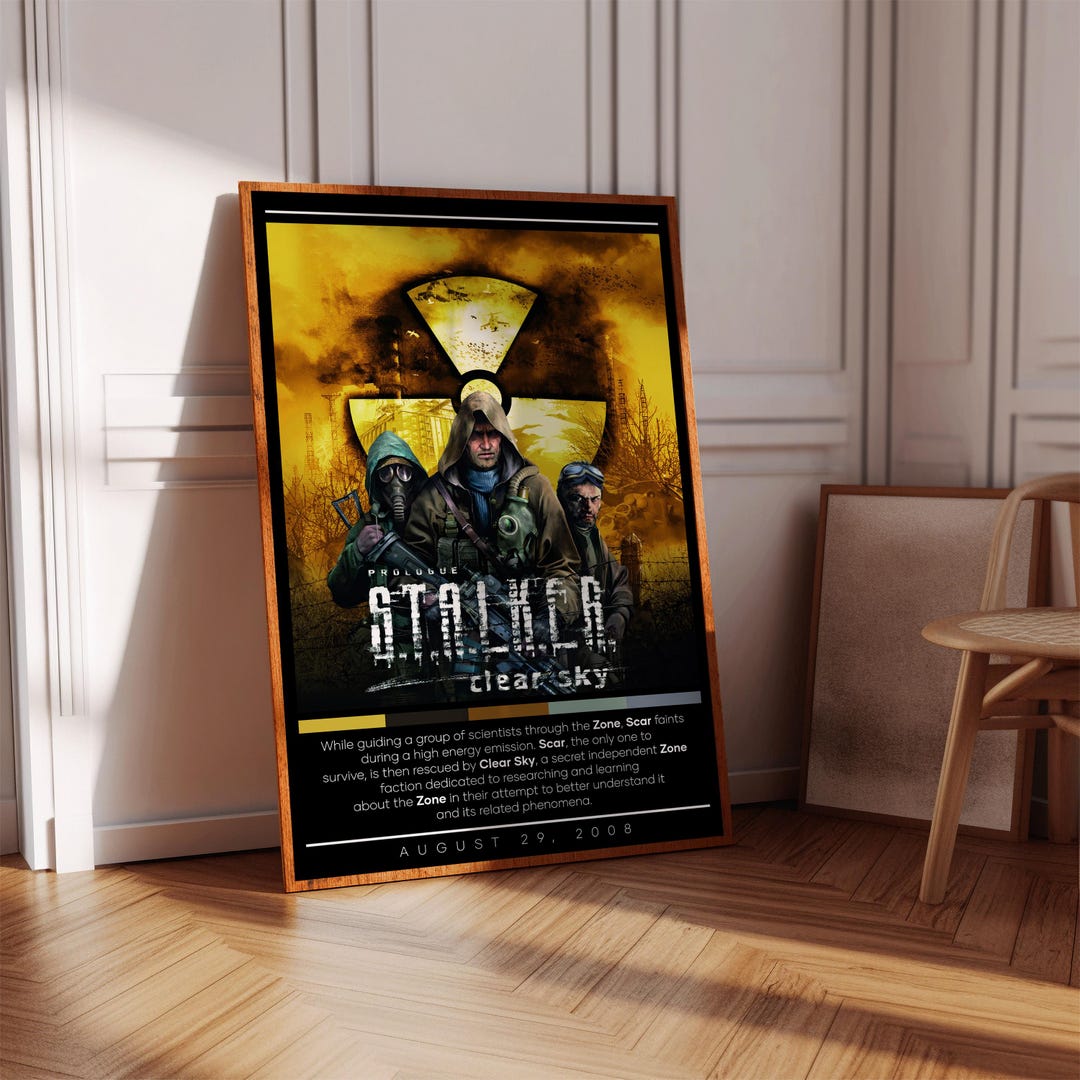 STALKER Clear Sky Poster Print | Gaming Poster | 3 Colors | Gaming ...