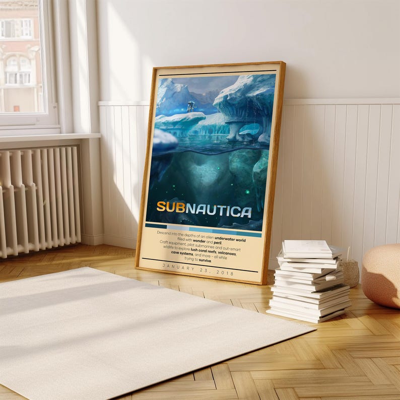 Subnautica Poster Print | Gaming Poster | 3 Colors | Gaming Decor ...