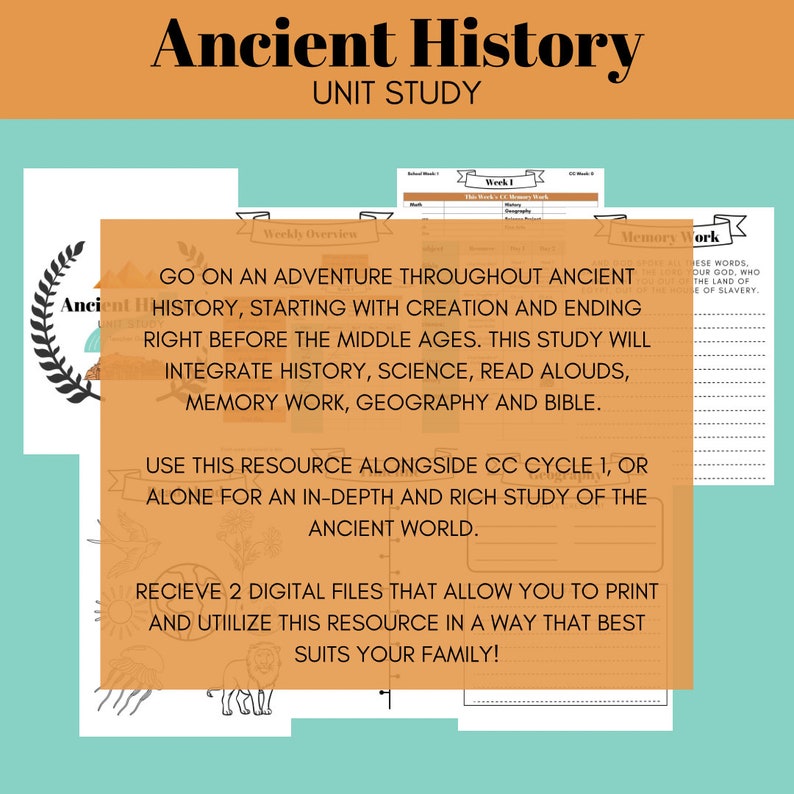 Ancient History Unit Study - Etsy