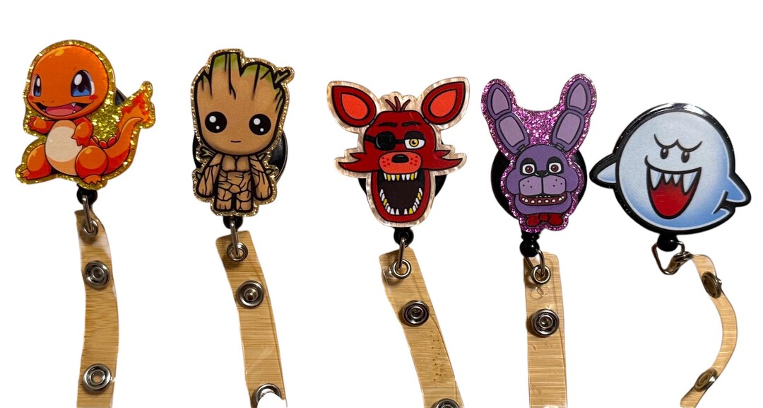 Character Retractable Badge Reels - Etsy