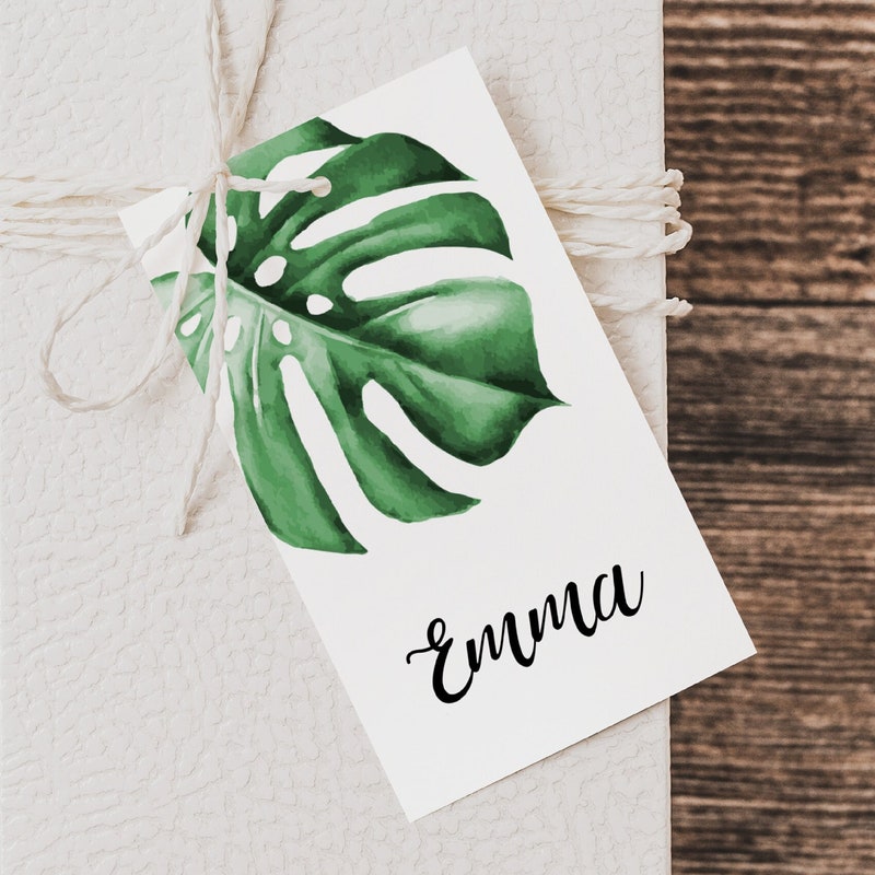 Tropical Name Tag - Etsy