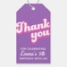 Retro Hot Pink and Purple Thank You Favor Tags, Retro Birthday Party ...