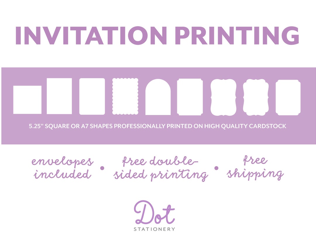 Invitation Printing Service, Custom Printing Service for Invitation ...
