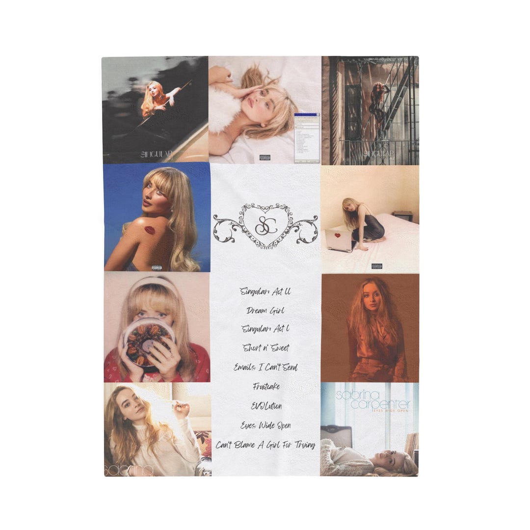 Sabrina Carpenter Album Covers Blanket, SC Carpenters Blanket, Gift for Her, Birthday Christmas ...