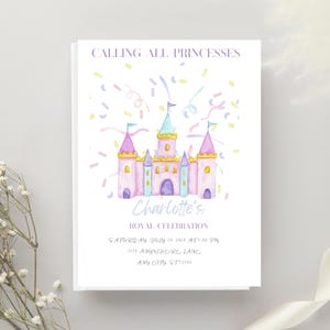 Princess Castle Invitation | Fairy Tale Birthday Invitation | Princess ...