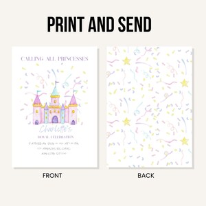 Princess Castle Invitation | Fairy Tale Birthday Invitation | Princess ...