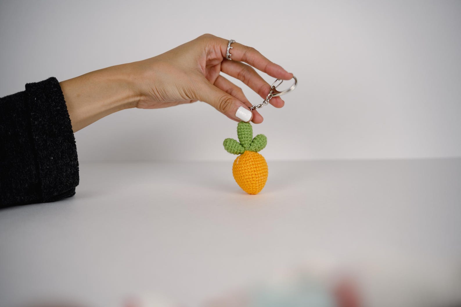 Handmade Carrot Keychain - Cute Crochet Vegetable Keychain, Farmer's ...