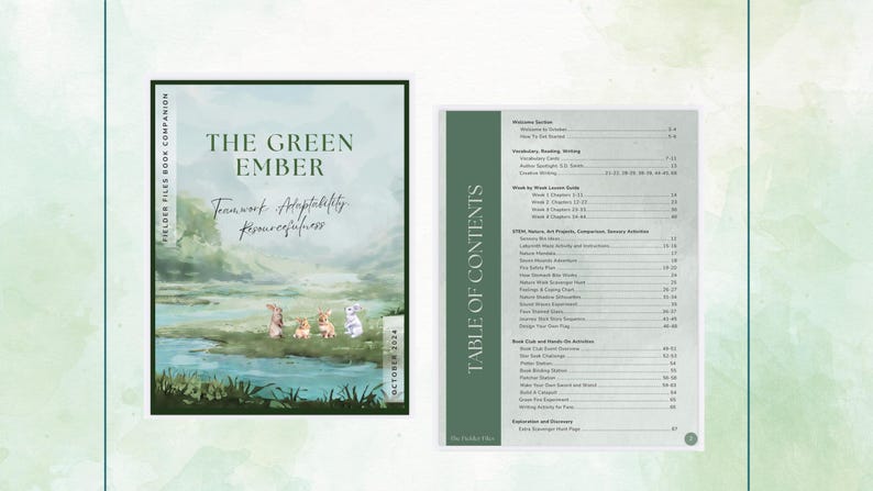 The Green Ember Book Companion-sel Homeschool Curriculum | Hands-on ...