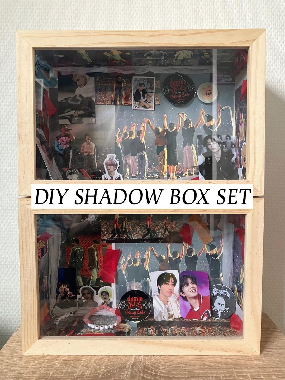DIY Shadow Box Set Stray Kids, All Materials to Make the Shadow Box ...