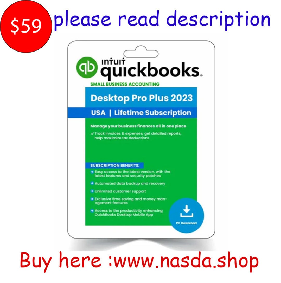 Quickbooks Desktop Pro Plus 2023 US Lifetime - Etsy