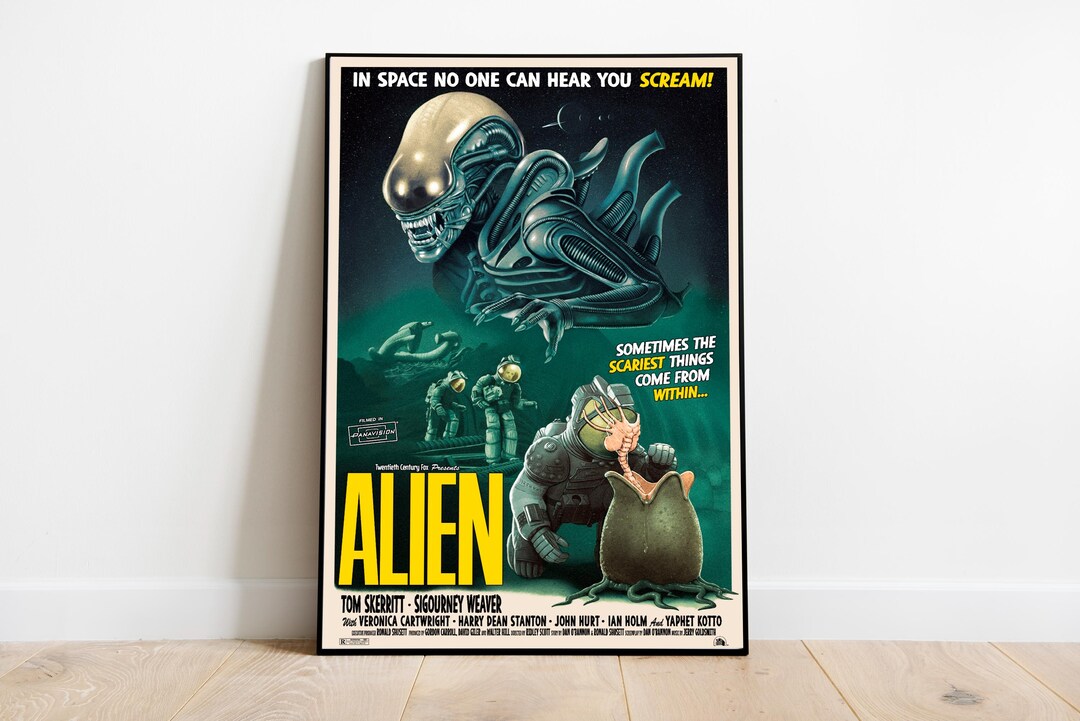 Aliens Movie Poster: Vintage Film Print, Minimalist Home Decor - Etsy