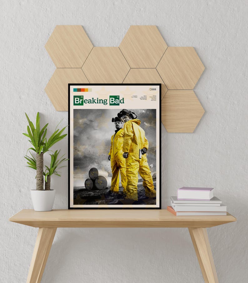 Breaking Bad Poster / Breaking Bad Print / Vintage Retro Print / Wall Art Print / Minimalist ...