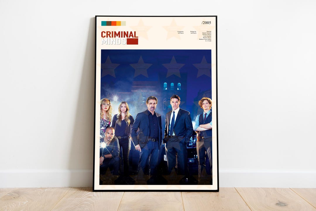 Criminal Minds Poster | Crime TV Show Wall Art | FBI Profiler Print ...