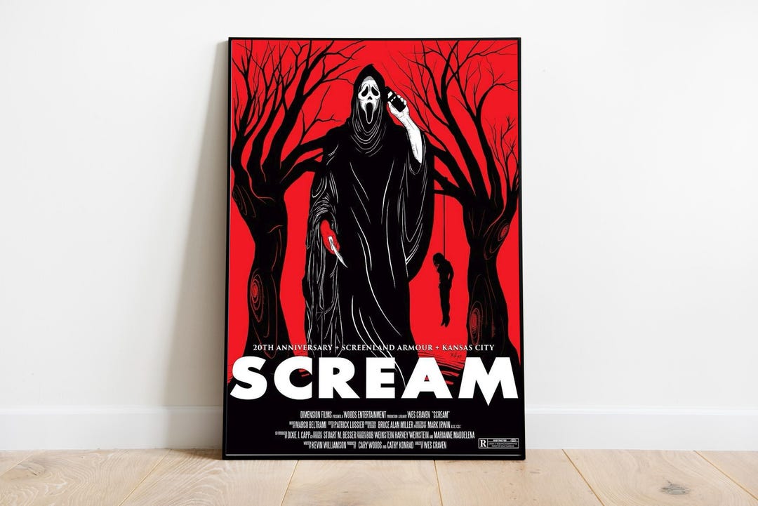 Scream Poster / Scream Film Print / Vintage Retro Print / Wall Art ...