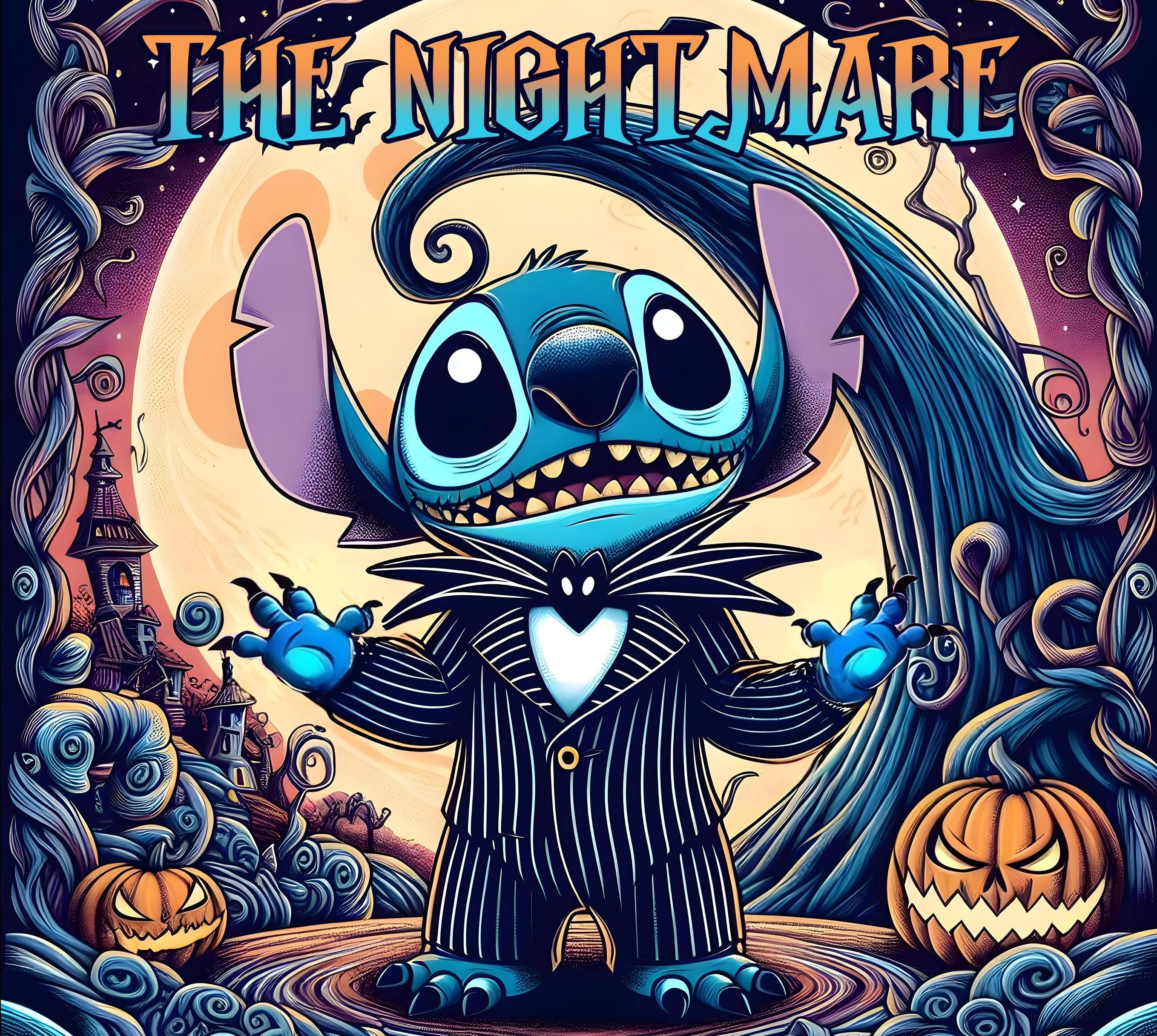 Stitch Nightmare: 20oz Stitch Halloween Tumbler, Stitch Spooky Tumbler ...