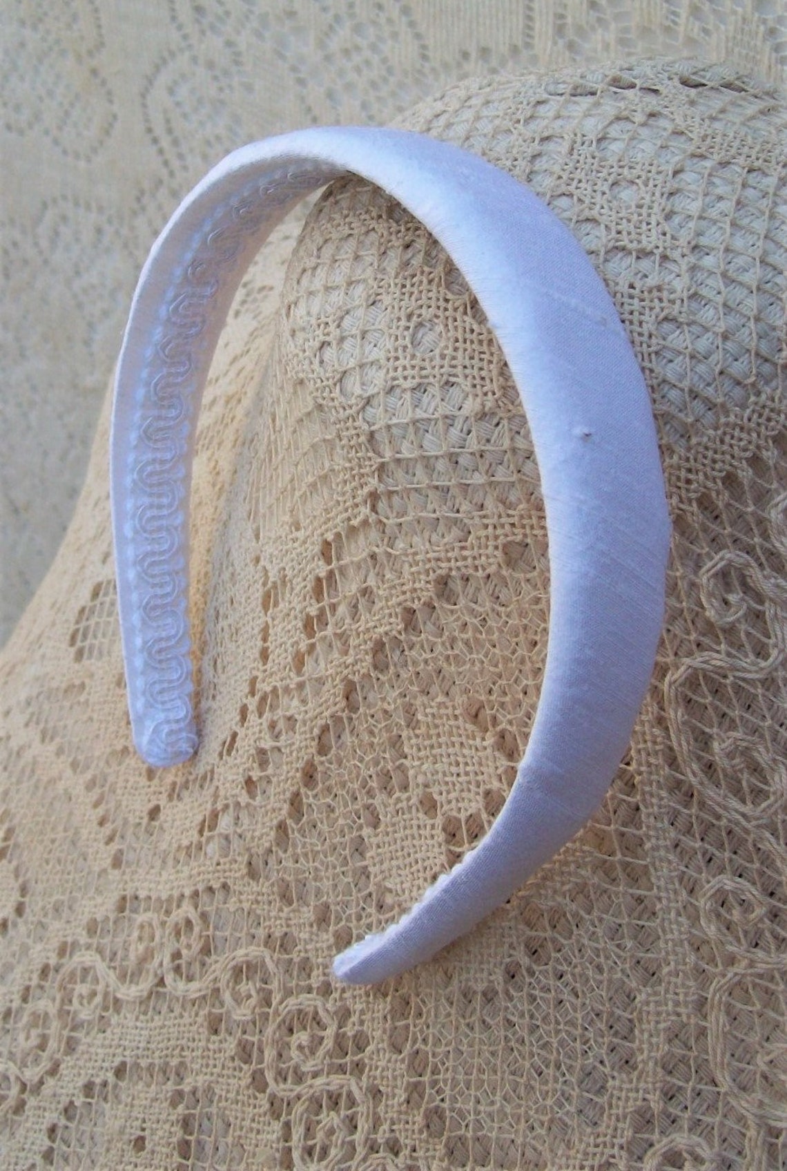 Silk White Headband | Etsy