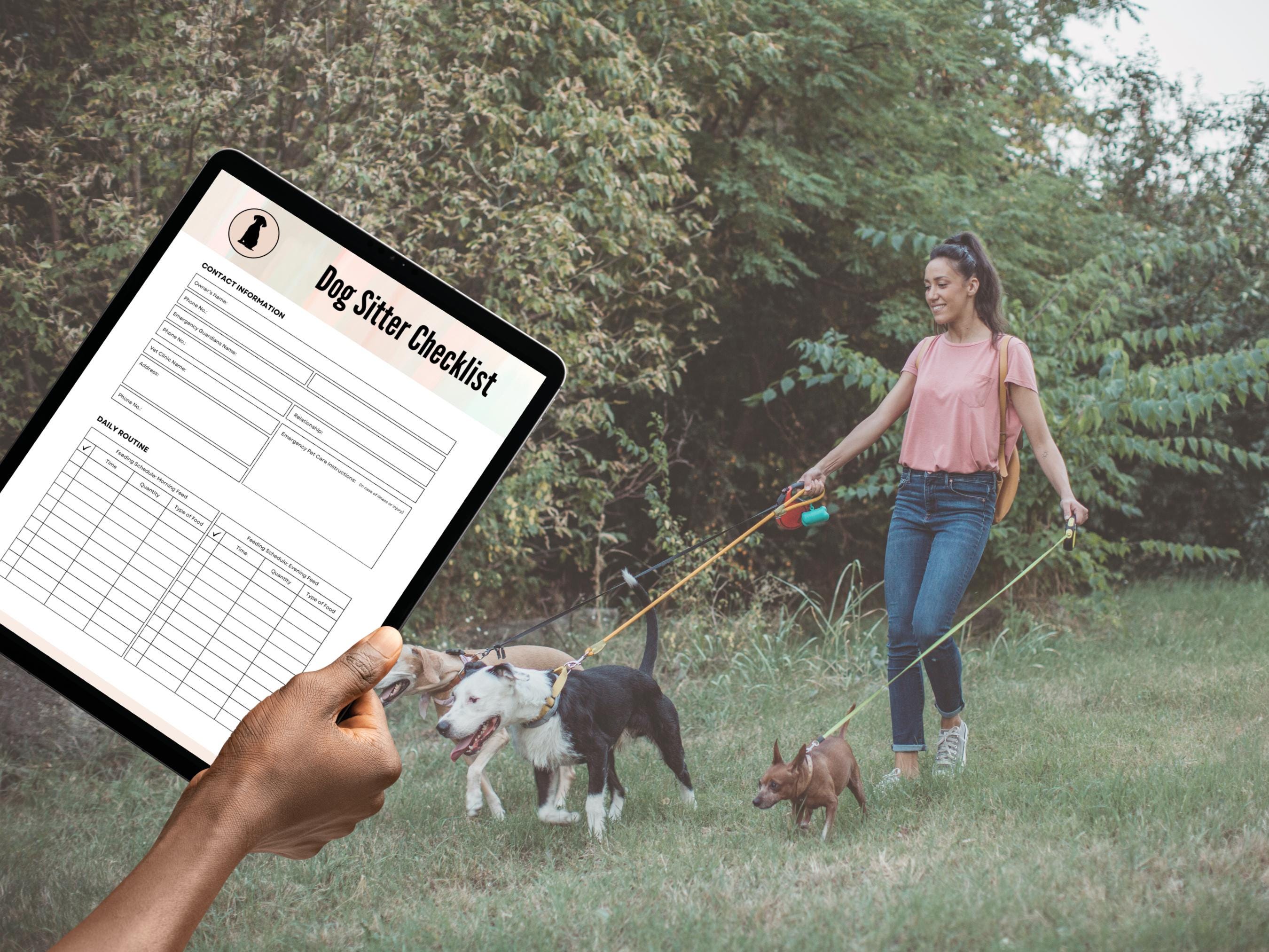 Pet Sitter Checklist Digital Download | Editable Pet Care Template | Customizable Checklist for ...