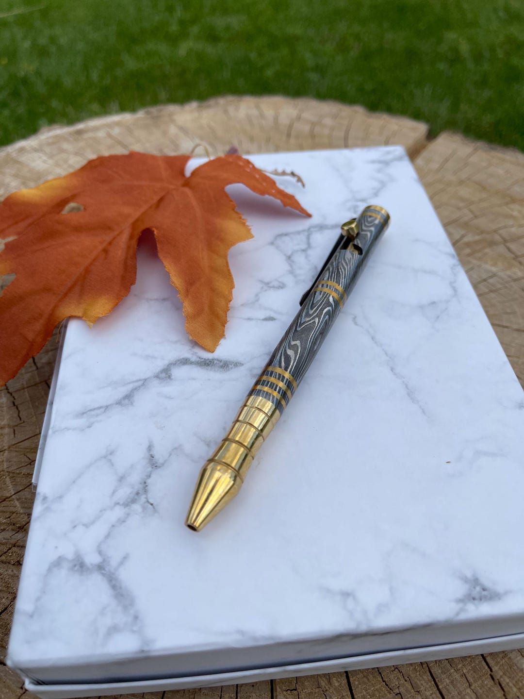 Hand Forged Damascus Steel Ballpoint Pen - Free Engraving - Etsy