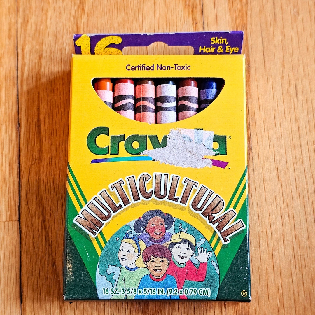 NEW Vintage Crayola Multicultural Crayons 16 Colors Skin Hair & Eye ...
