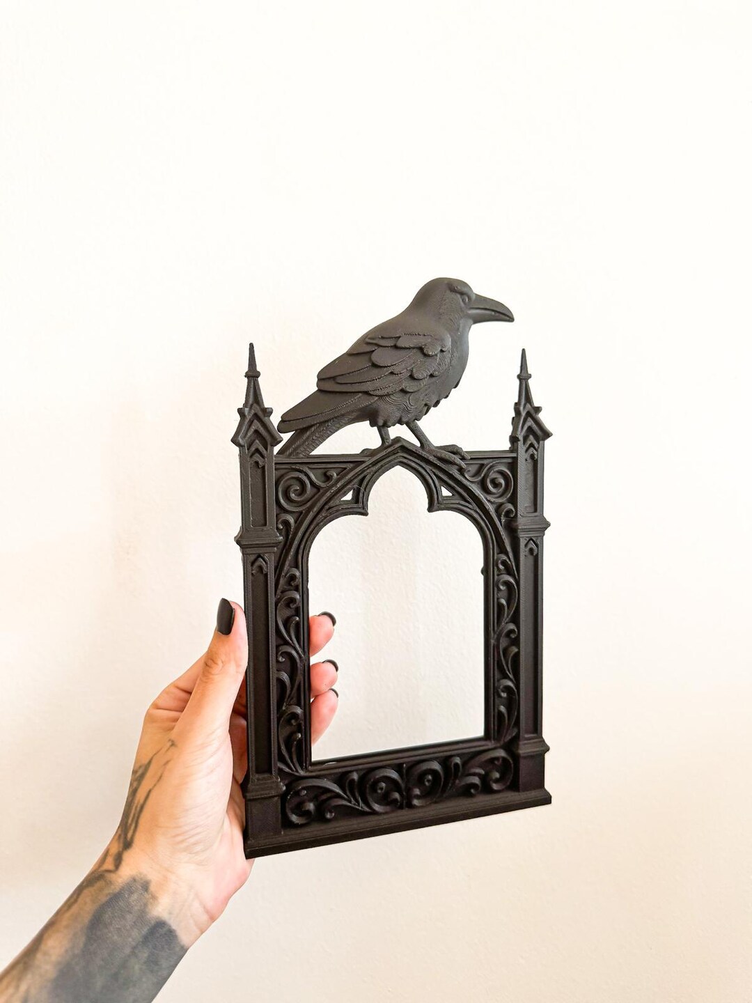 Occult Raven Gothic Frame for Ritual Wall Decor – Witchy Home Altar ...