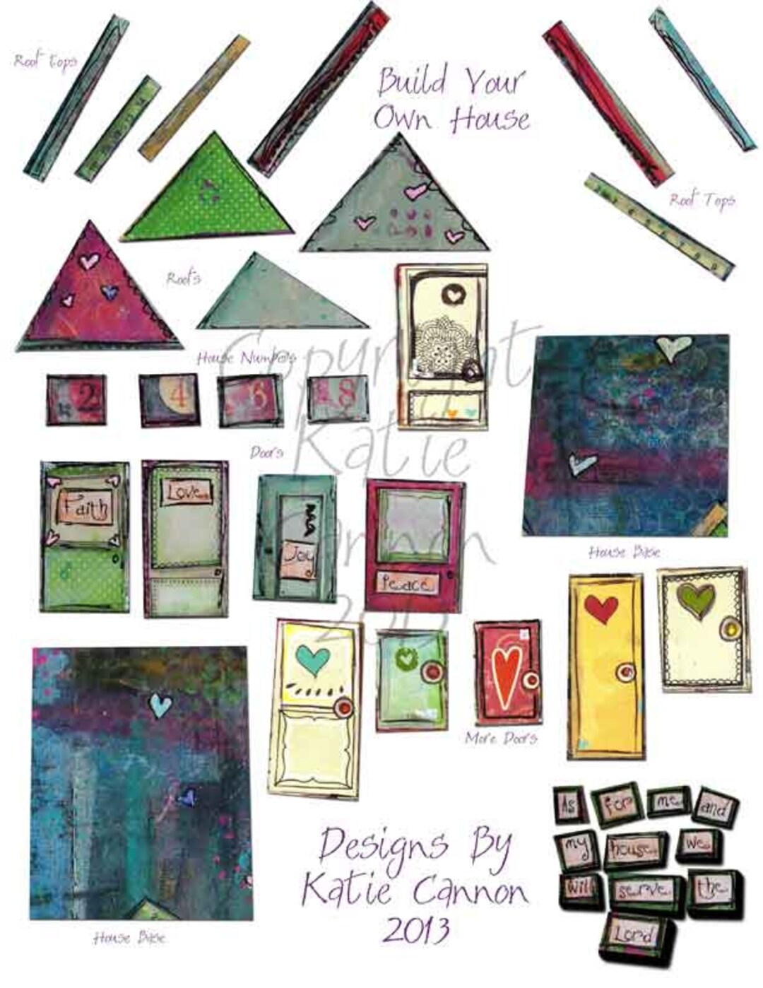 Printable Build a House Collage Sheet - Etsy