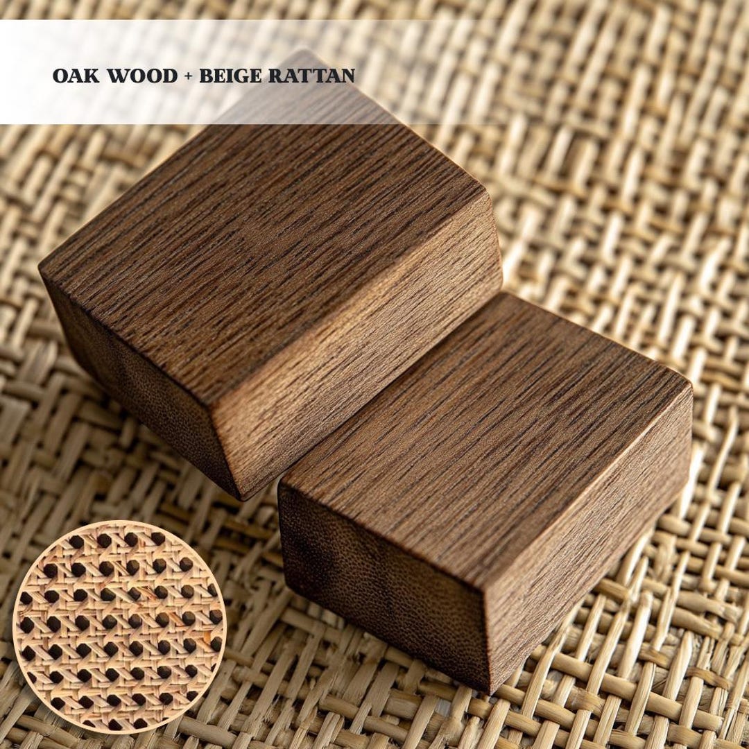 Oak Wood Sample Rattan Sample - Etsy