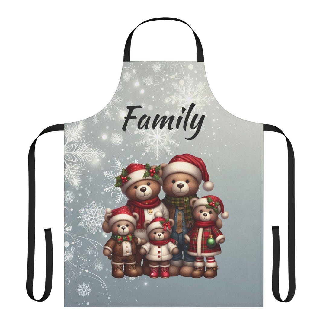 Teddy Bear Apron Customizable Gift for Her Gift for Him Kitchen Gifts ...