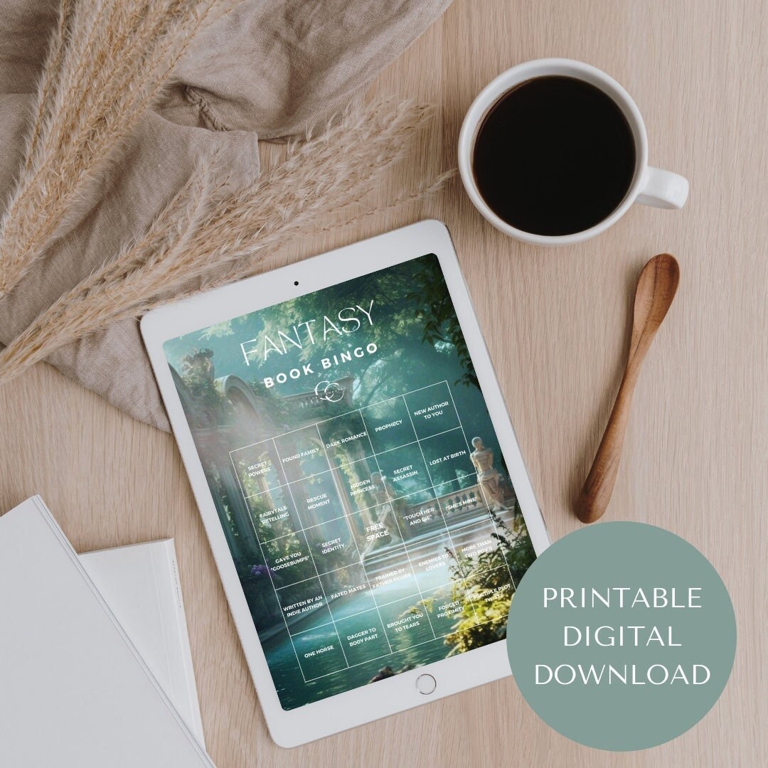 Fantasy Book Bingo, PRINTABLE & DIGITAL Download, Book Club Fantasy ...