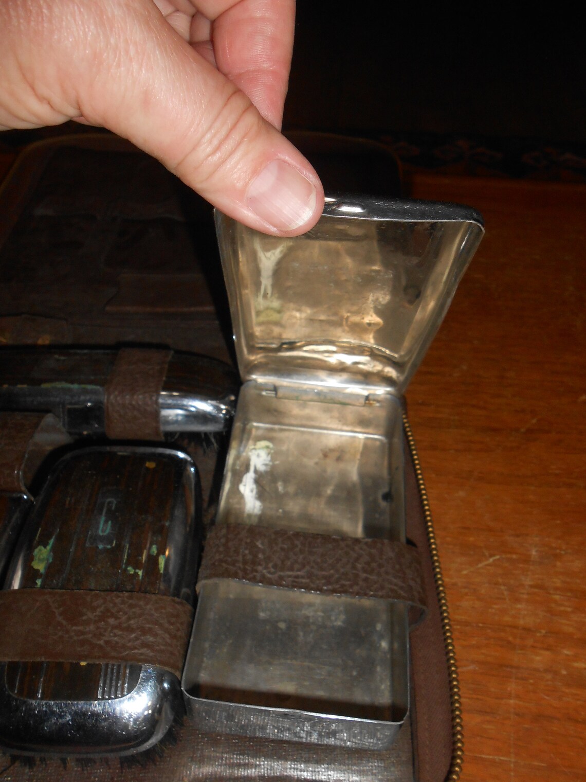 Vintage Grooming Set Vanity Case Leather Men - Etsy